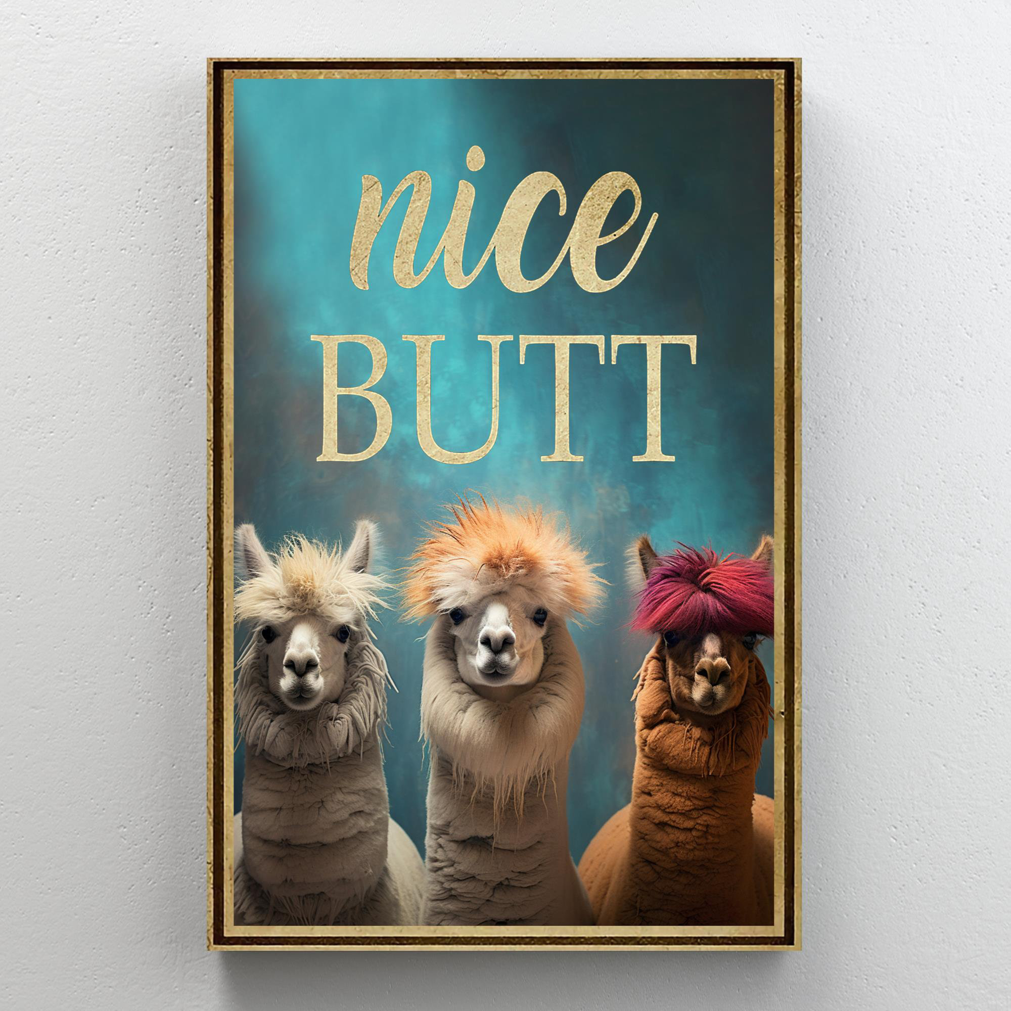 Trinx Kymeshia Alpacas Nice Butt - 1 Piece Rectangle Graphic Art Print On Wrapped Canvas On ...